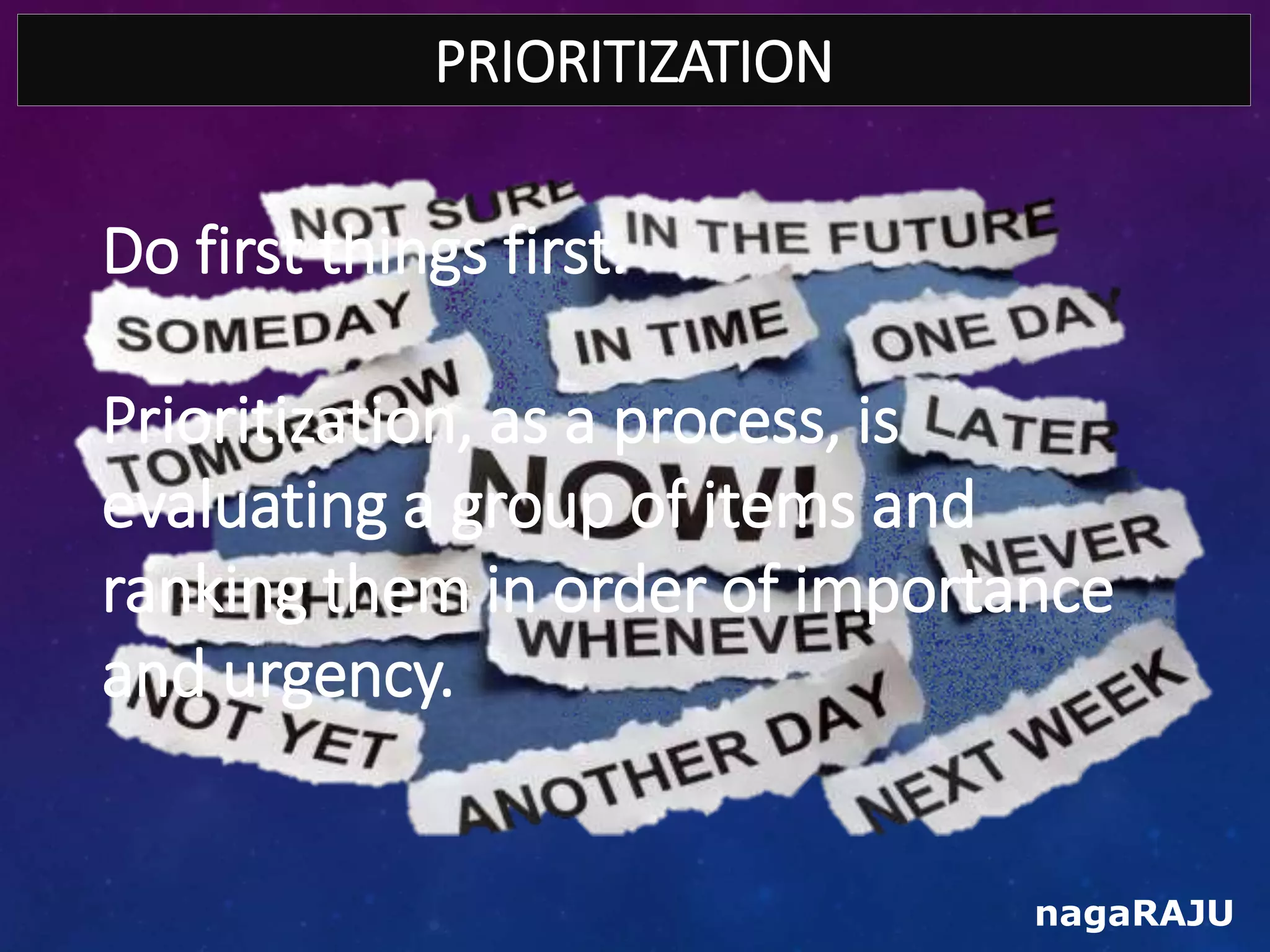 Planning & Prioritizing for Effective Results | PPTX