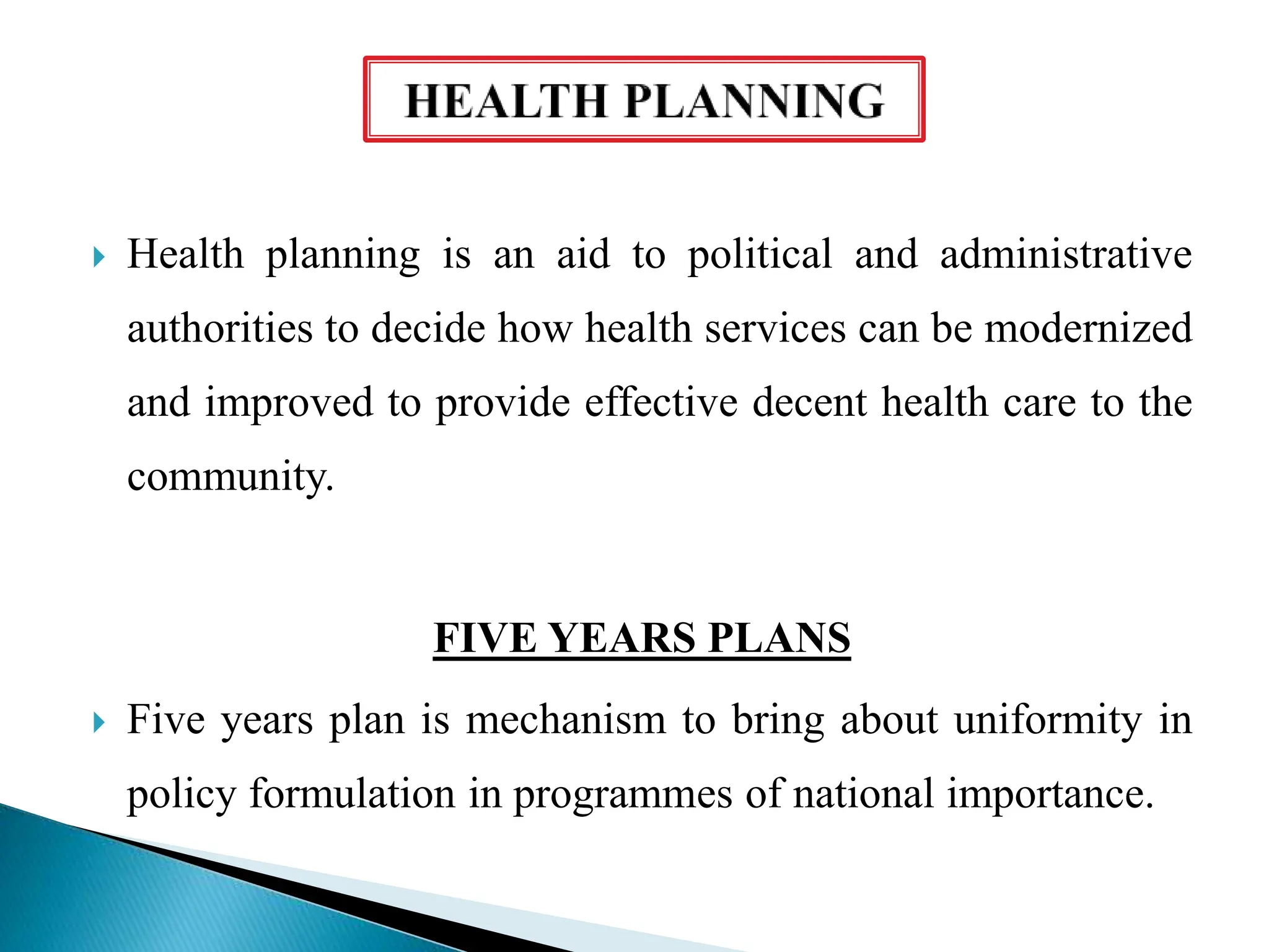 PLANNING PROCESS -FIVE YEAR PLAN,COMMITTEES REPORTS AND POLICIES.pptx