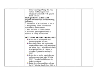 Planning process five year plans, national policies, committees | DOCX