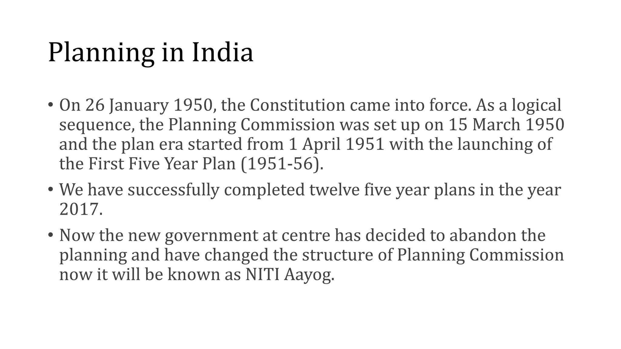 Planning process in india copy | PDF