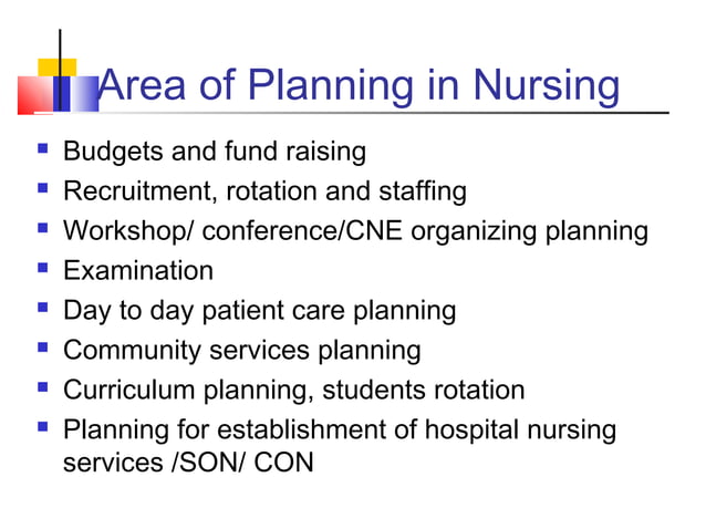 Planning process nursing | PPT
