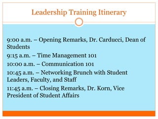 Leadership Training - Time Management | PPTX