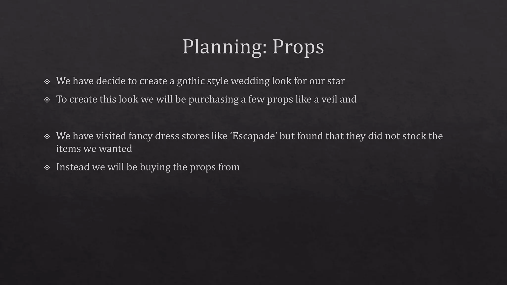 Planning: props | PPTX