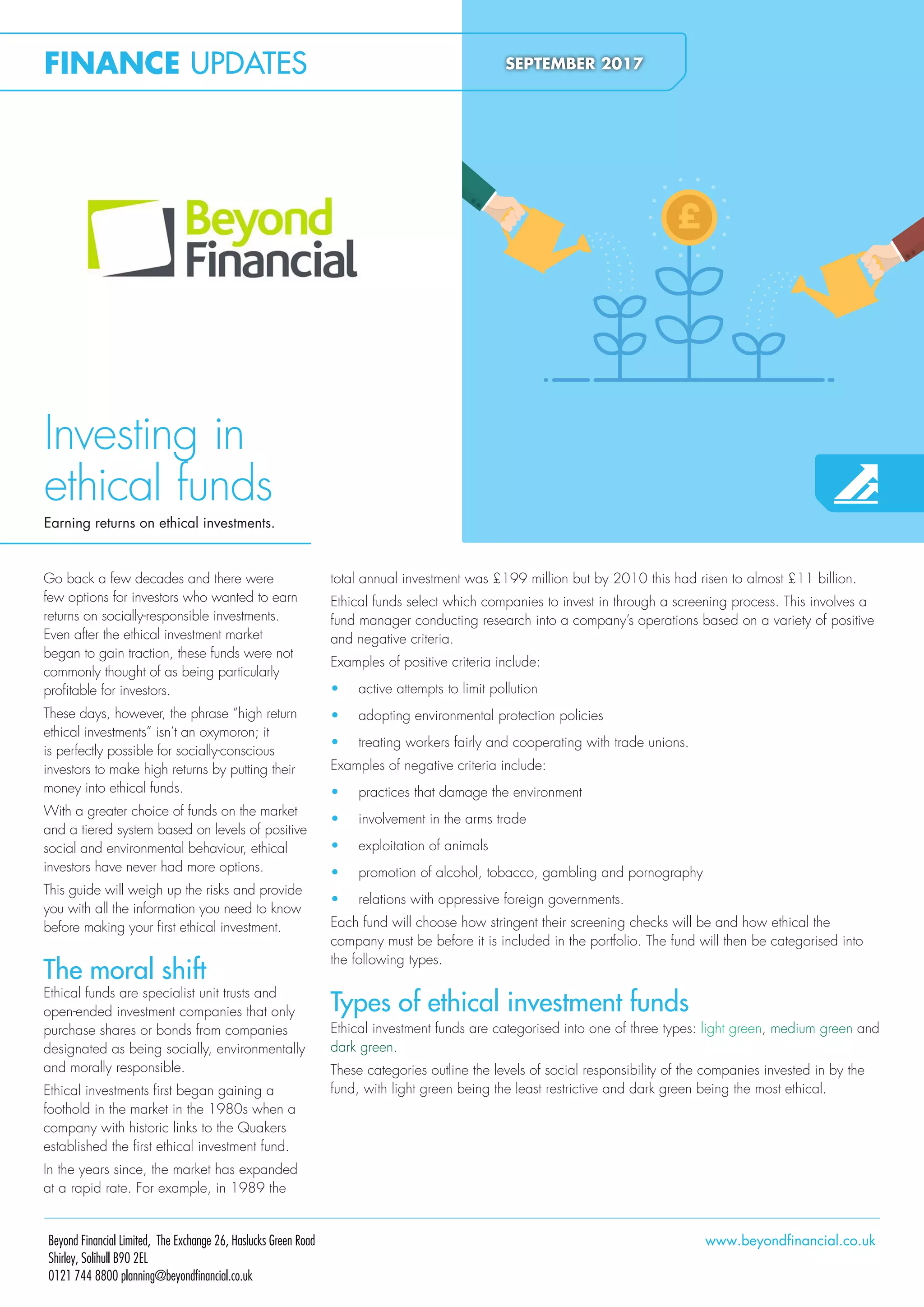 Ethical Investments | PDF
