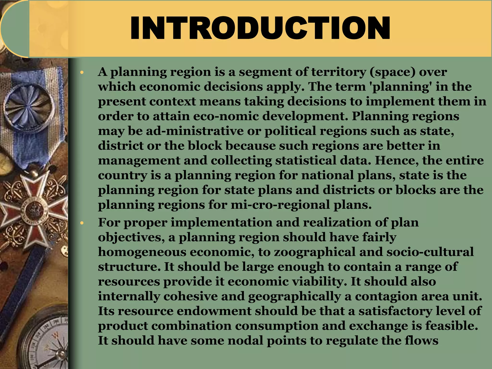 Planning regions of india | PPTX