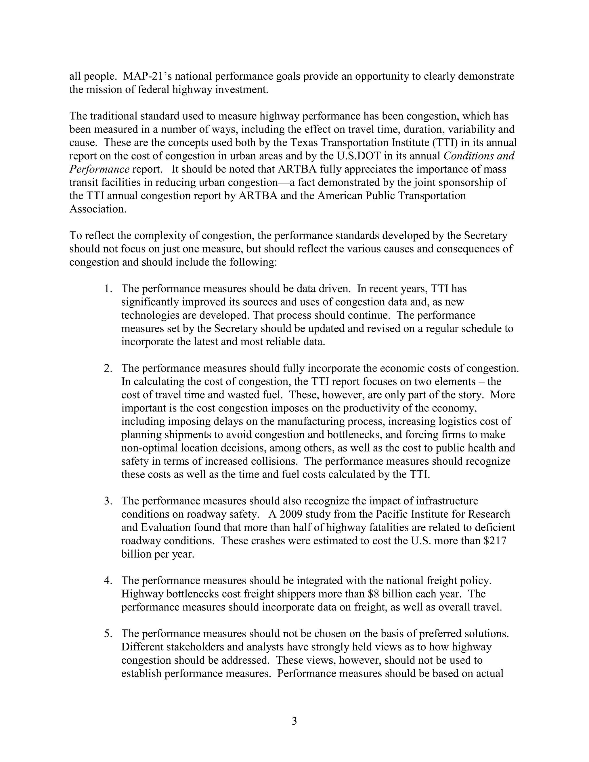 Comments on DOT Planning Regulations | PDF