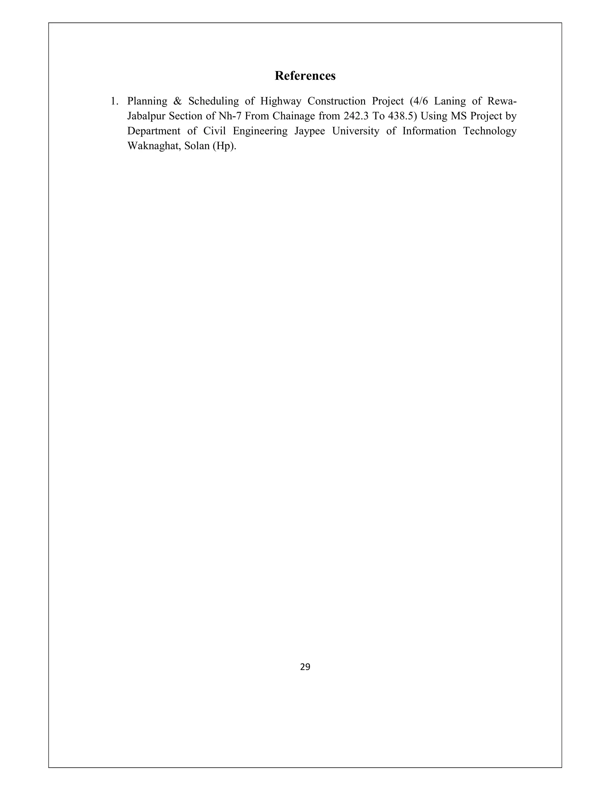 Report on Planning & scheduling of a Minor bridge | PDF