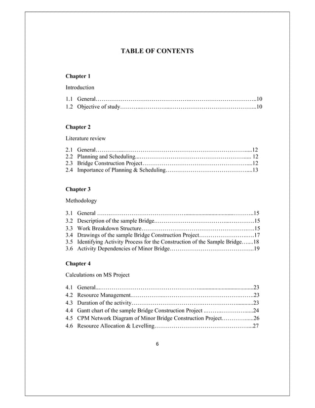 Report on Planning & scheduling of a Minor bridge | PDF