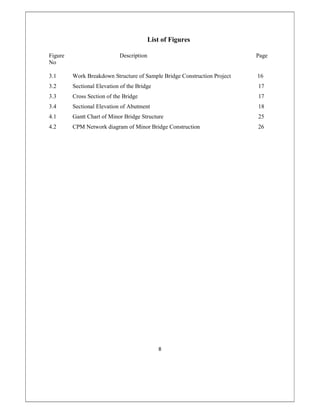 Report on Planning & scheduling of a Minor bridge | PDF