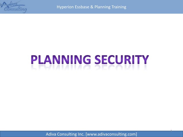 Hyperion Planning Security | PPT