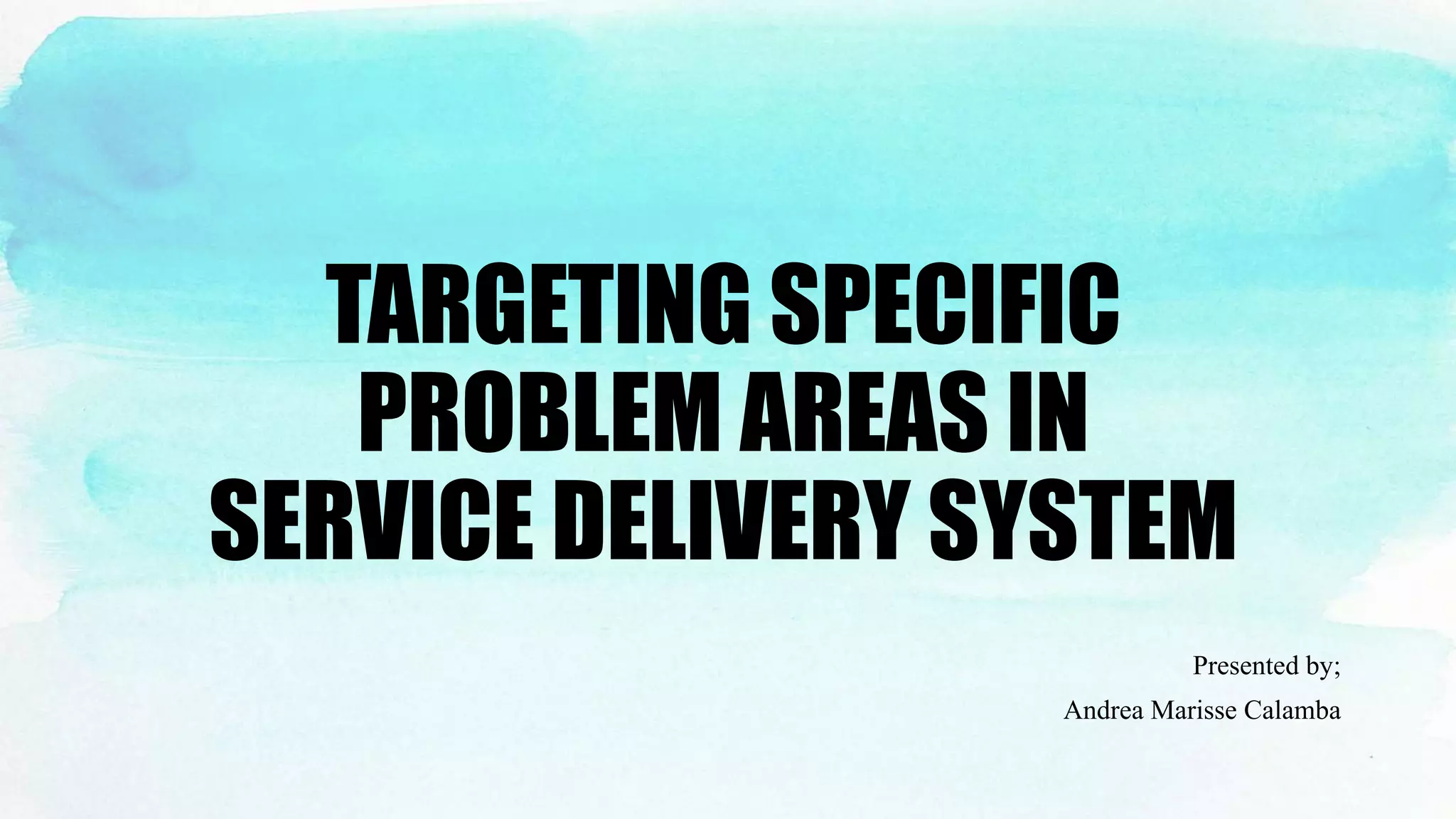 Planning service delivery system | PPTX