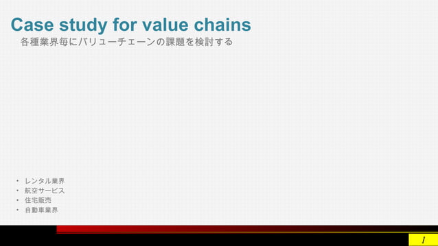 Planning session for value chain case study | PPT