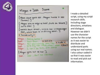 Planning sheets for final piece | PPT