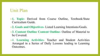Planning, Year Planning and Lesson Planning in social science | PPTX