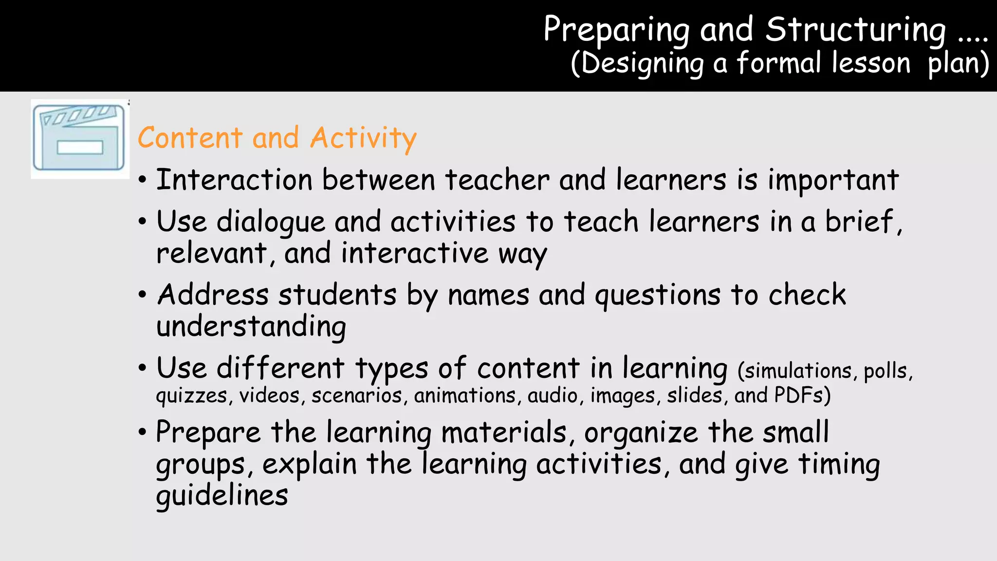 Planning, sturcturing and Preparing small group teaching in Medical ...