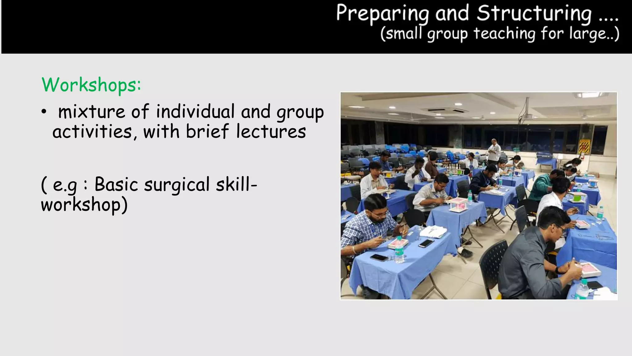 Planning, sturcturing and Preparing small group teaching in Medical ...