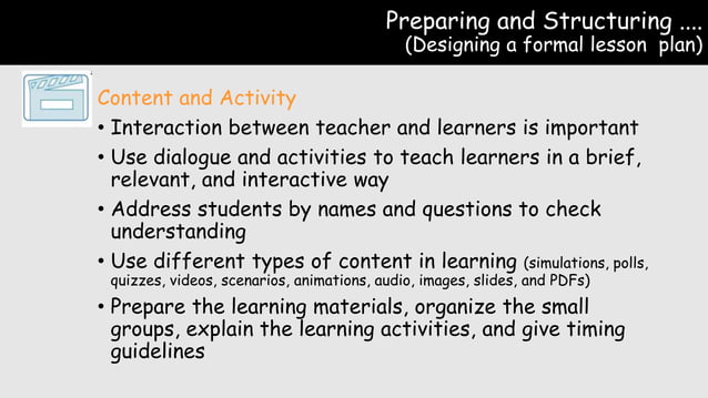 Planning, sturcturing and Preparing small group teaching in Medical ...