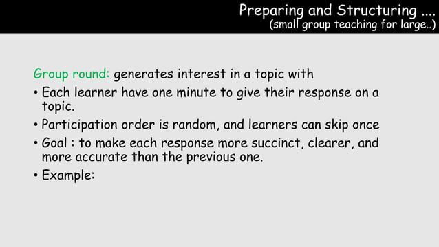 Planning, sturcturing and Preparing small group teaching in Medical ...