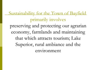 Planning Sustainability In A Rural Environment | PPT