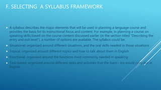 Planning syllabus and course design | PPTX