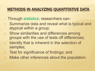 Planning the analysis and interpretation of resseaech data | PPT
