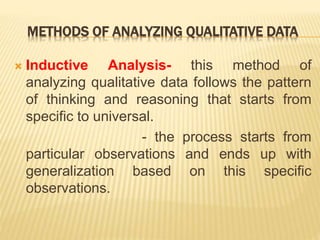 Planning the analysis and interpretation of resseaech data | PPT