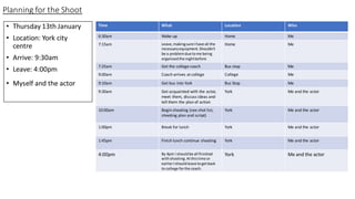 Planning the illusion of cinema | PPT
