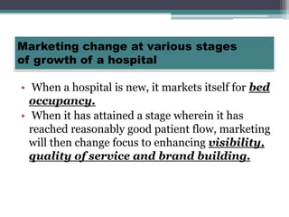 Planning the marketing for 300 bedded corporate hospital | PPTX