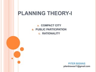 Planning theory 1 | PPT