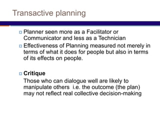 Planning Theory | PPT | Civic affairs | Politics