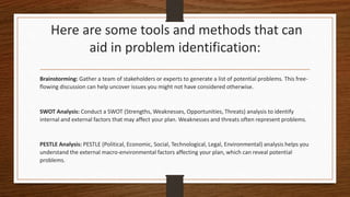 PLANNING TOOLS : Problem Identification. | PPT | Free Download
