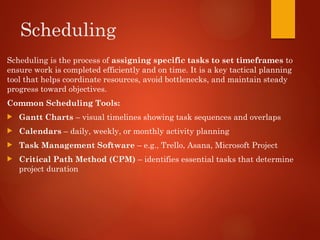 Planning Tools Techniques for management purpose | PPTX