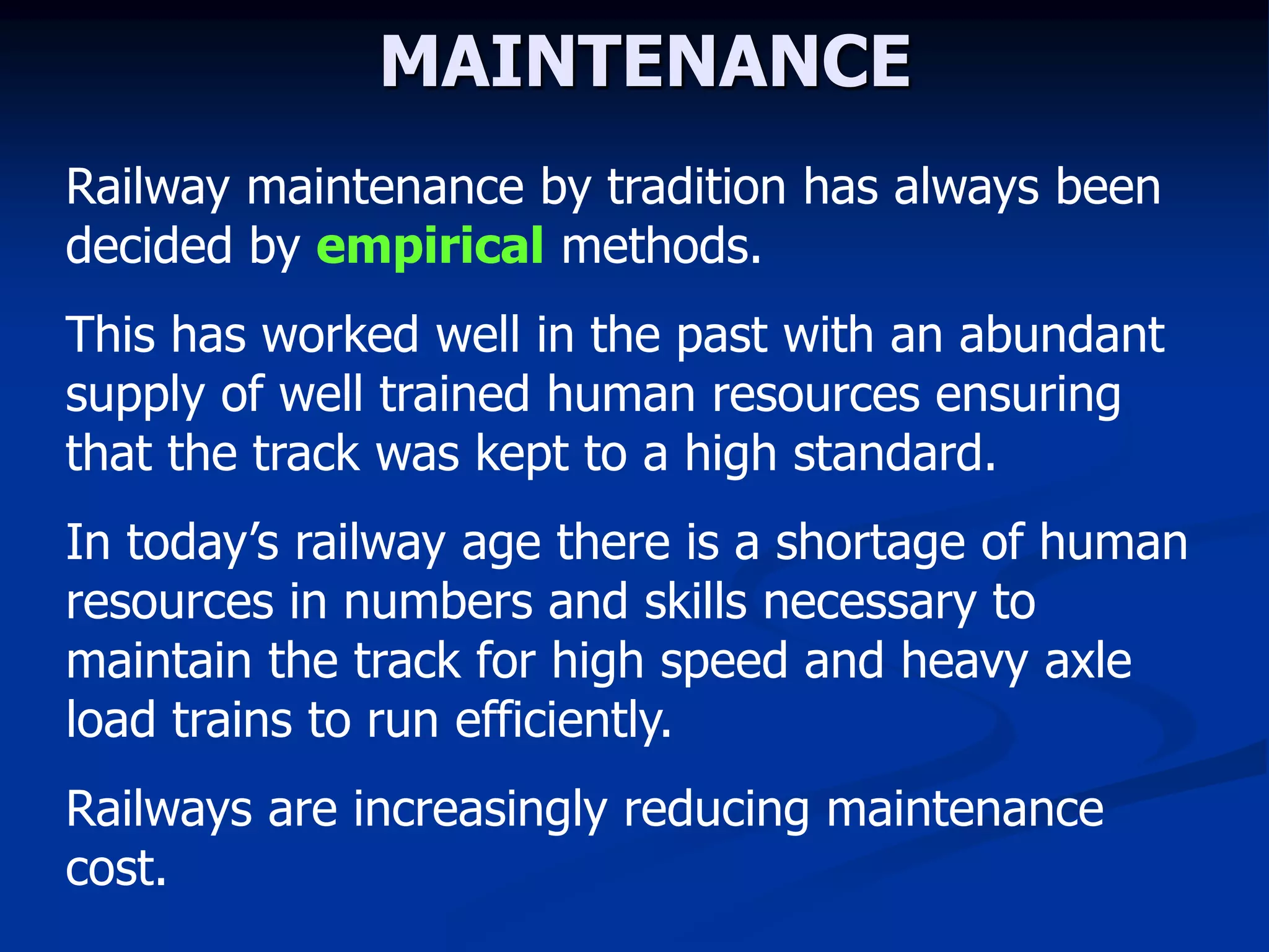 Planning track maintenance.ppt