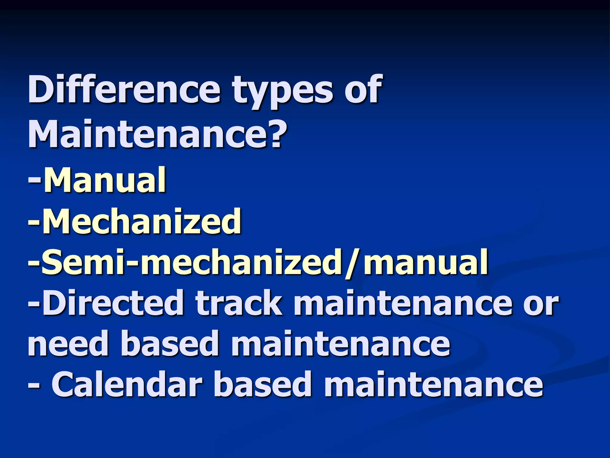Planning track maintenance.ppt
