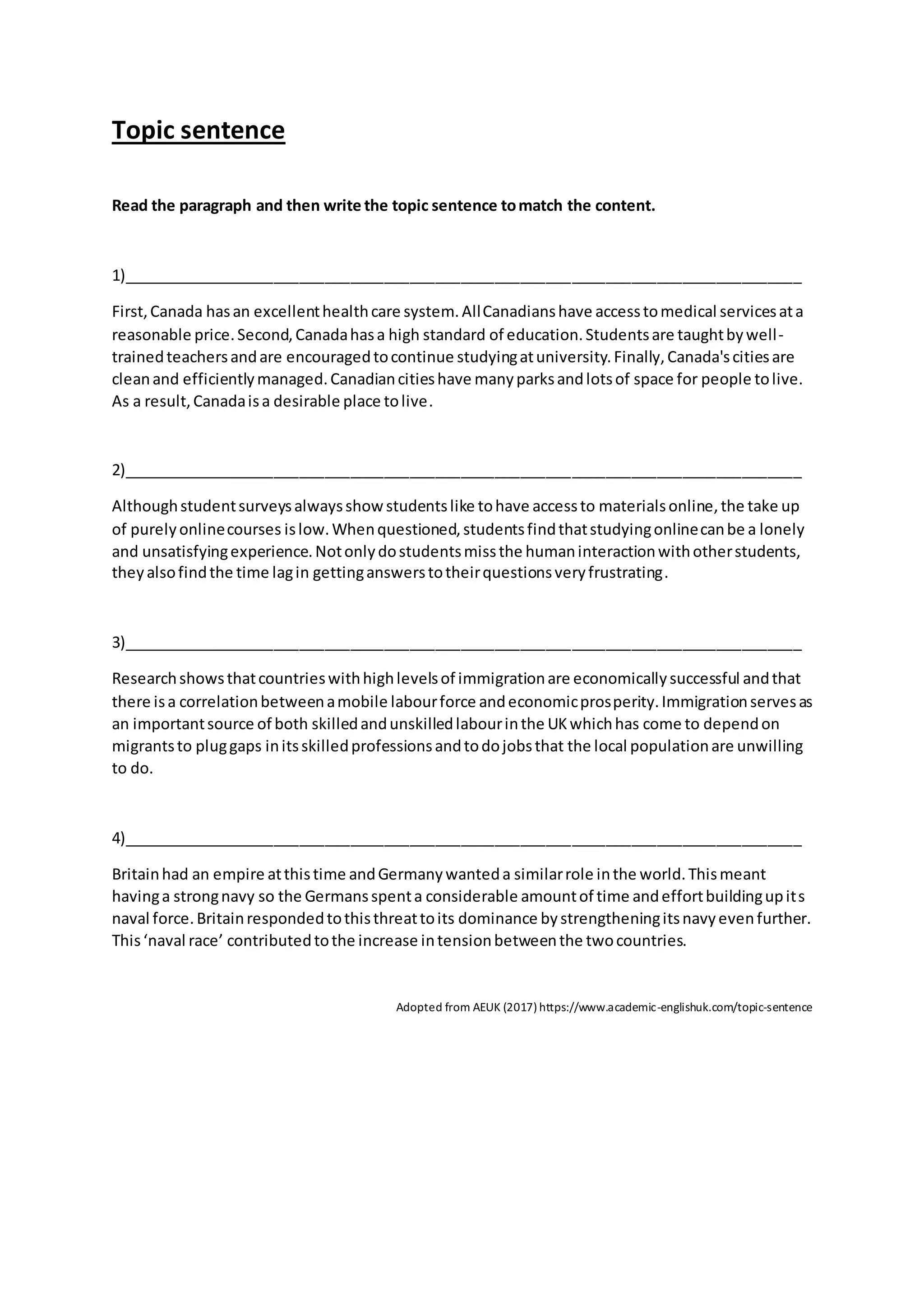 Planning Your Essay Paragraph Structure Pdf
