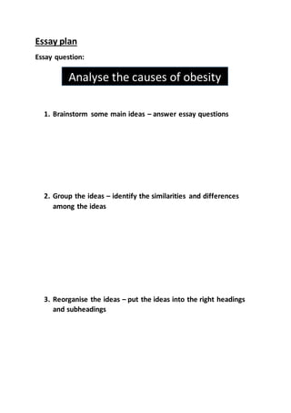 Planning your essay & paragraph structure | PDF