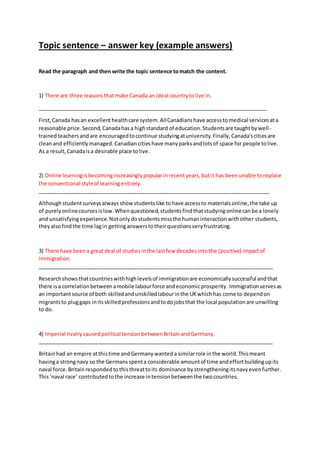 Planning your essay & paragraph structure | PDF