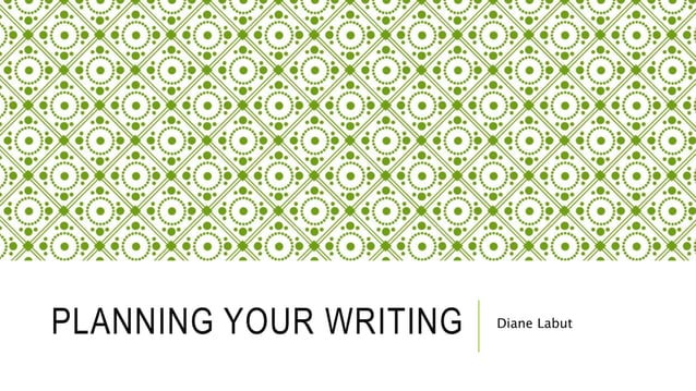 Planning your writing | PPTX
