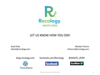 Planning a Zero Waste Party (or Any Other Event) | PPT