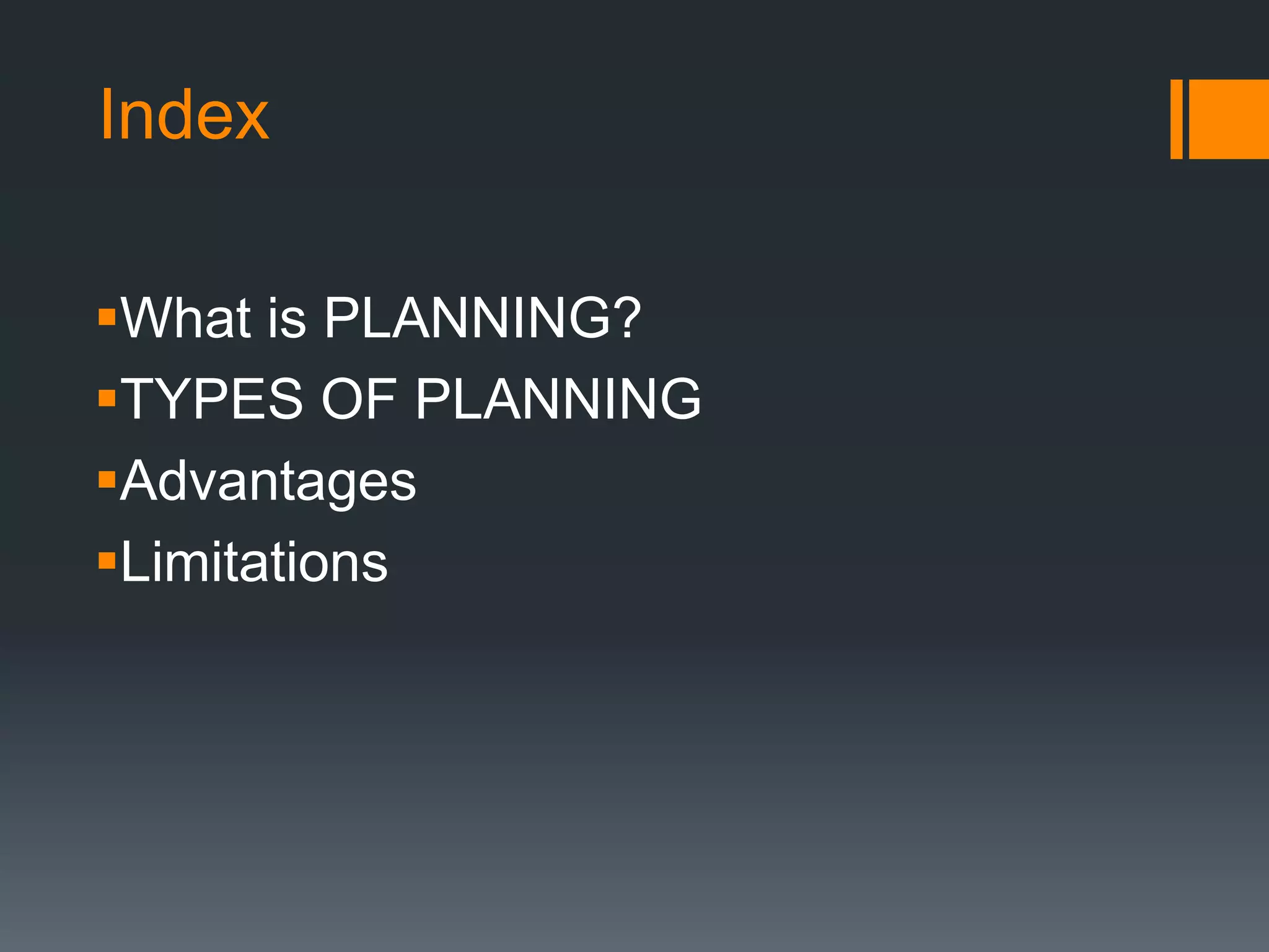 Plannning and Types of planning | PPTX