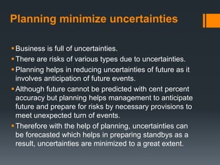 Plannning and Types of planning | PPTX