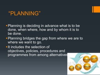Plannning and Types of planning | PPTX