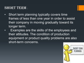 Plannning and Types of planning | PPTX