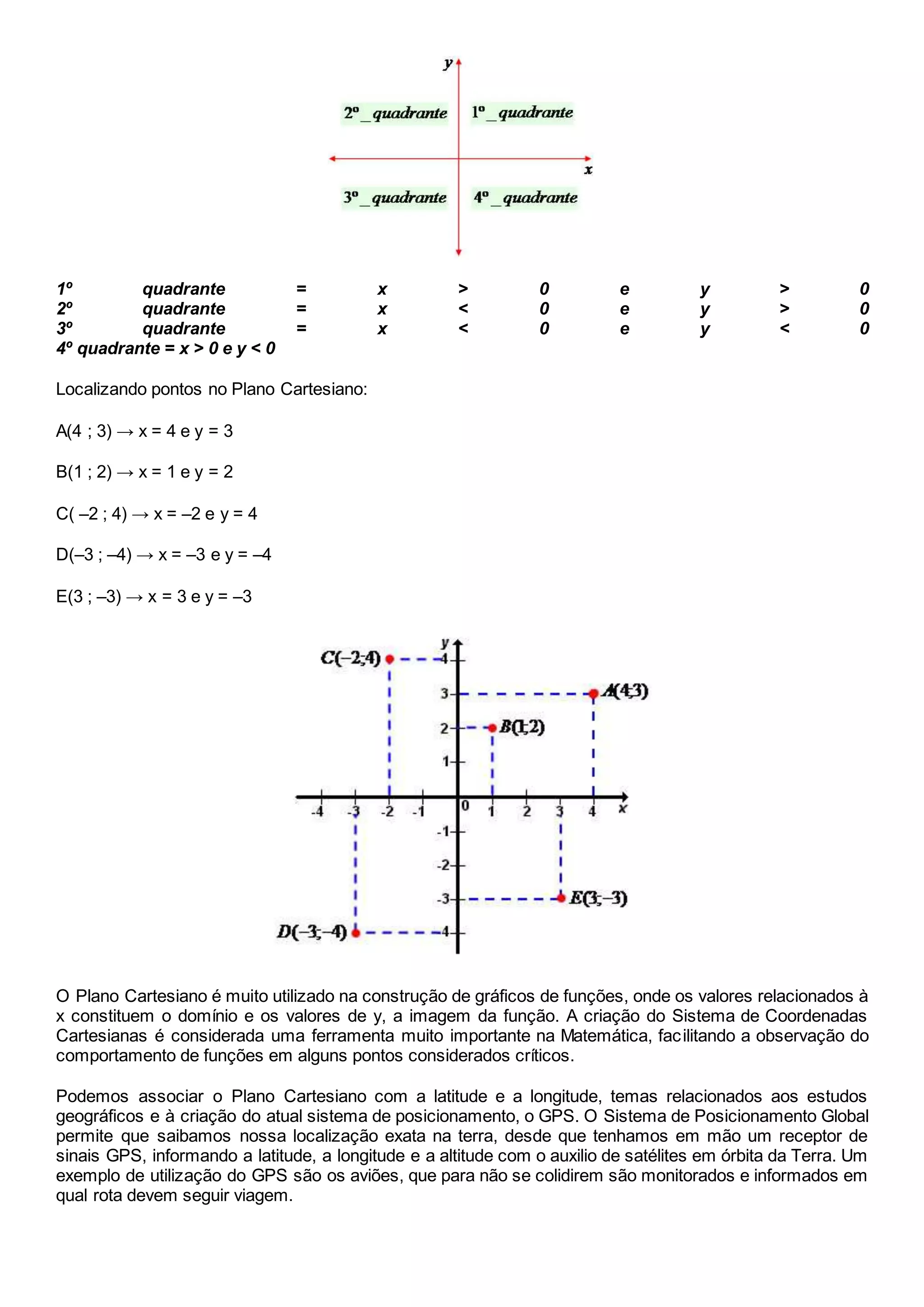 Plano cartesiano | PDF