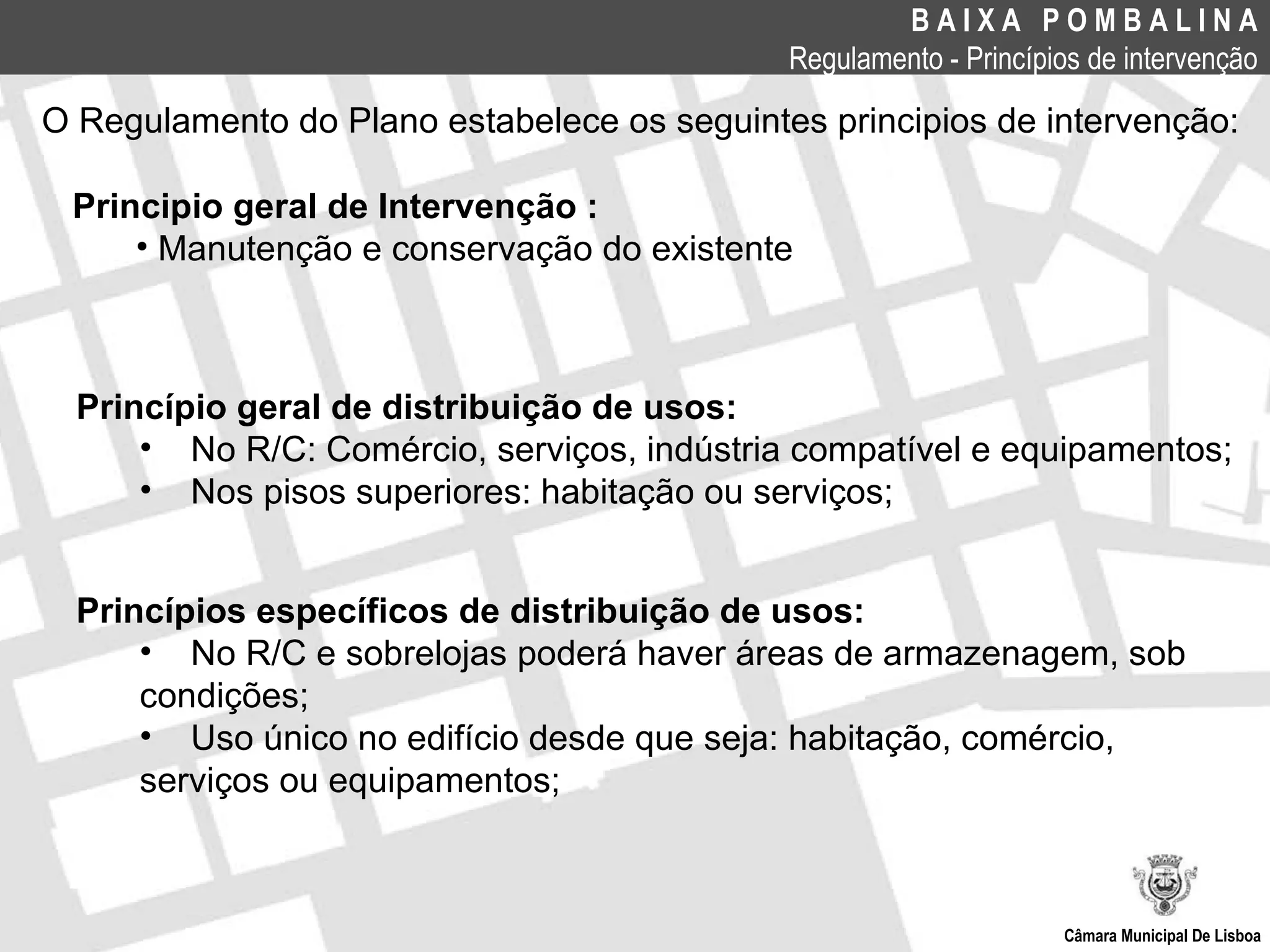 Plano da baixa pombalina 250 anos depois (lisboa) | PPT
