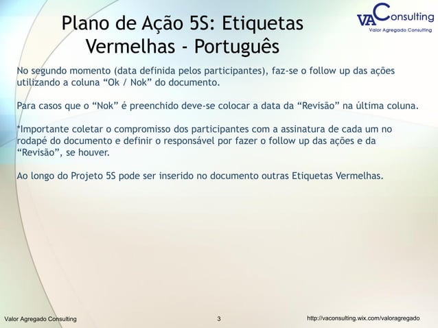 Plano de Ação 5S Etiquetas Vermelhas v3 | PPT