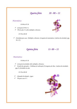 Plano de aula 5º ano | DOCX