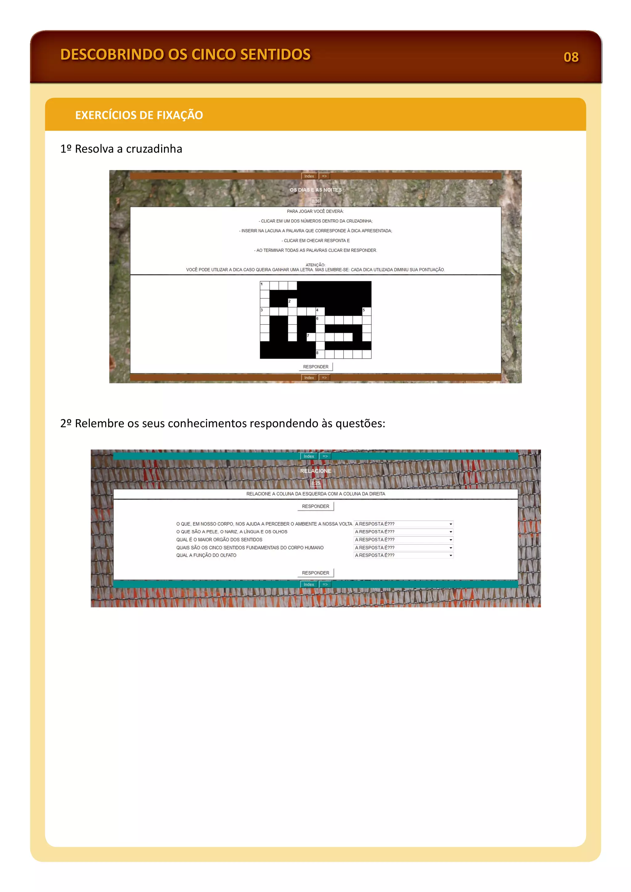Plano de aula Descobrindo os cinco sentidos | PDF Plano de aula Descobrindo os cinco sentidos | PDF