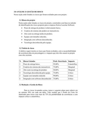 Plano de projeto cafis | PDF