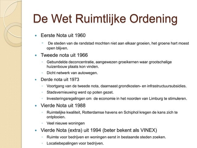 Planologie en ruimtelijke ordening | PPTX